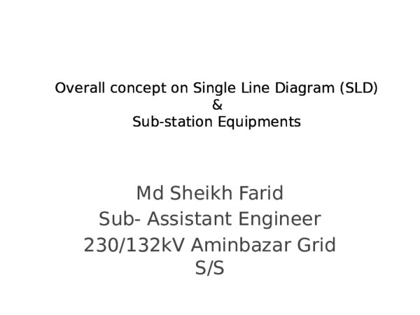 (PPT) Overall concept on Single line diagram