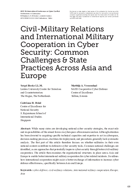 (PDF) Civil-military relations and international military cooperation ...