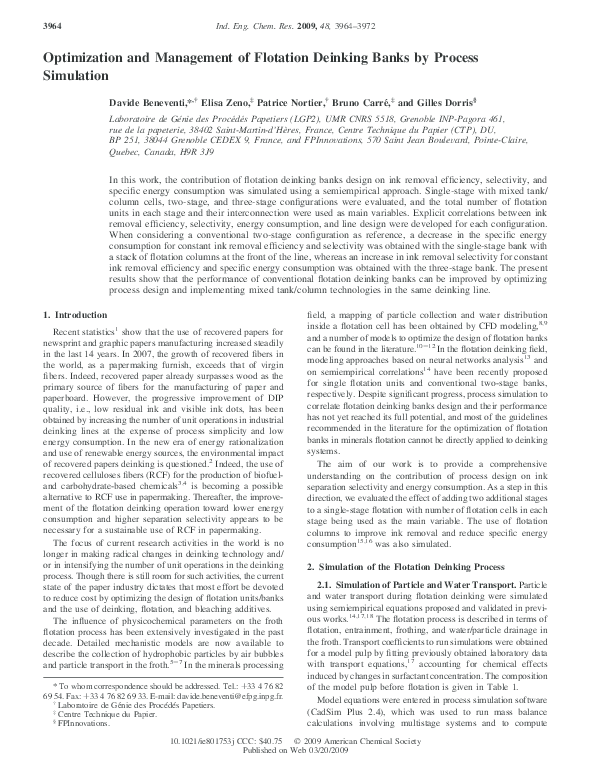 (PDF) Optimization and Management of Flotation Deinking Banks by ...
