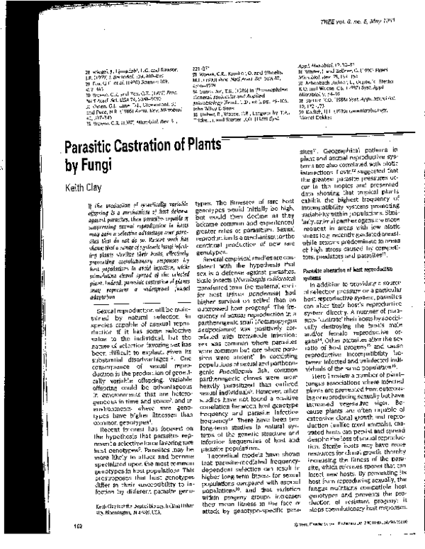 (PDF) Parasitic castration of plants by fungi