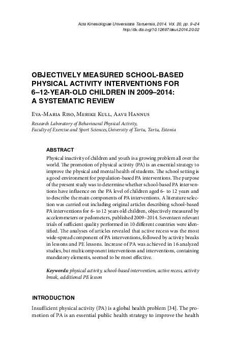 (PDF) Objectively measured school-based physical activity interventions for 6–12-year-old ...