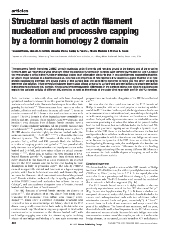 (PDF) The C Terminus of Formin FMNL3 Accelerates Actin Polymerization ...