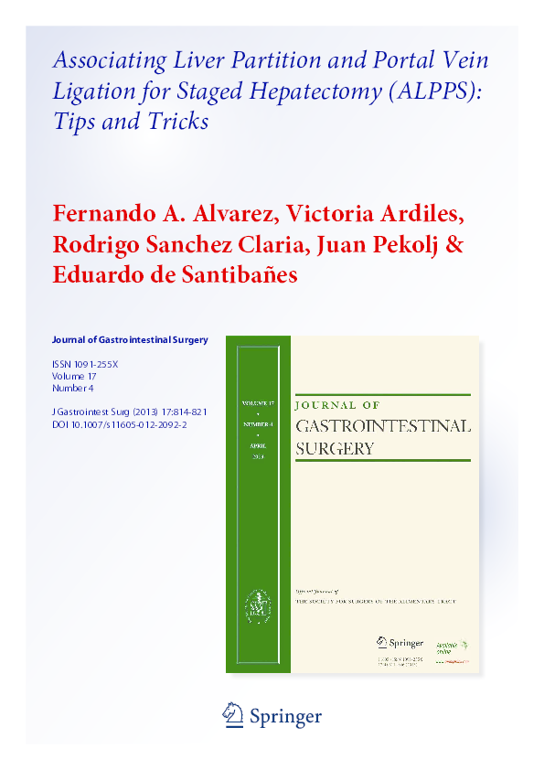 (PDF) Associating Liver Partition and Portal Vein Ligation for Staged ...