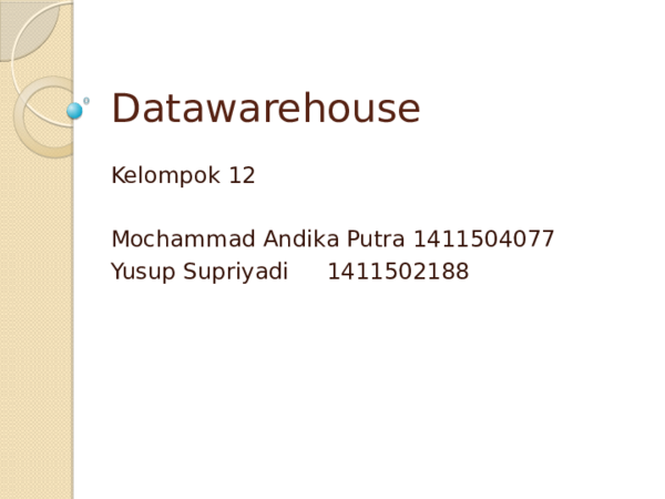 (PPT) Datawarehouse