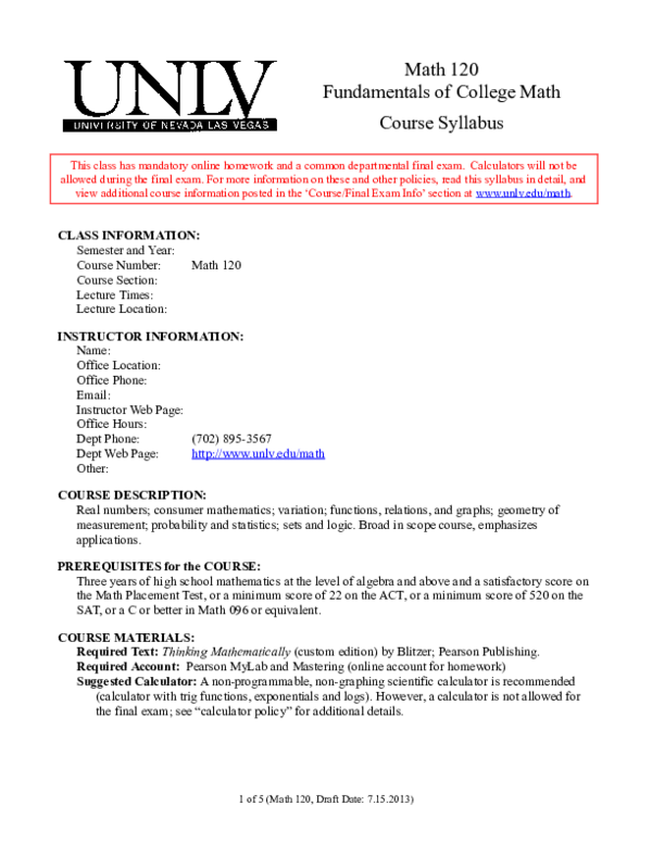 common course numbering unm