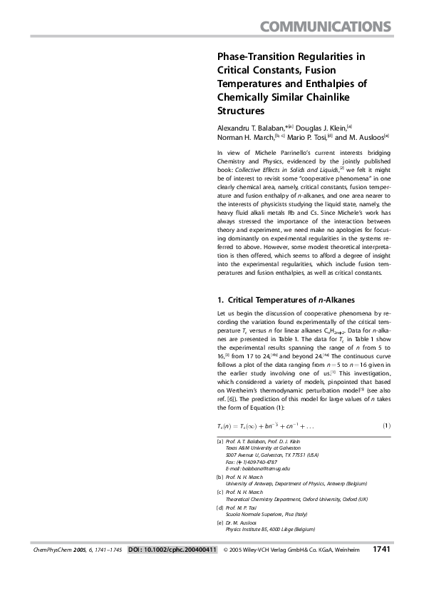 (PDF) Phase-Transition Regularities in Critical Constants, Fusion ...