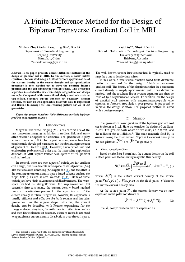 (PDF) A Finite-Difference Method for the Design of Biplanar Transverse ...