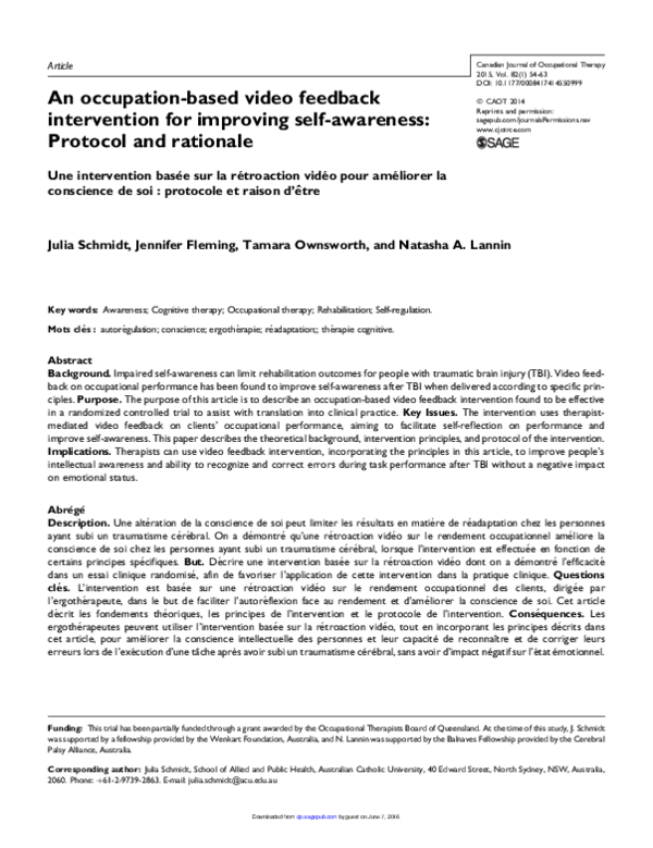 (PDF) An occupation-based video feedback intervention for improving ...