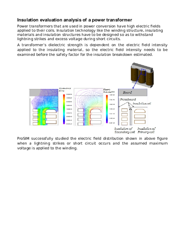 Doc Insulation Evaluation Analysis Of A Power Transformer