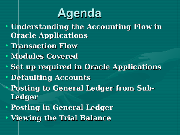 Ppt Flow Of Accounting Entries In Oracle Applications