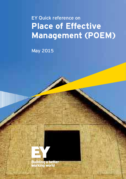 (PDF) EY Quick reference on Place of Effective Management (POEM