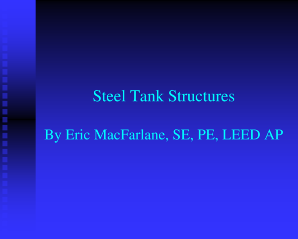 (PDF) Steel Tank Structures