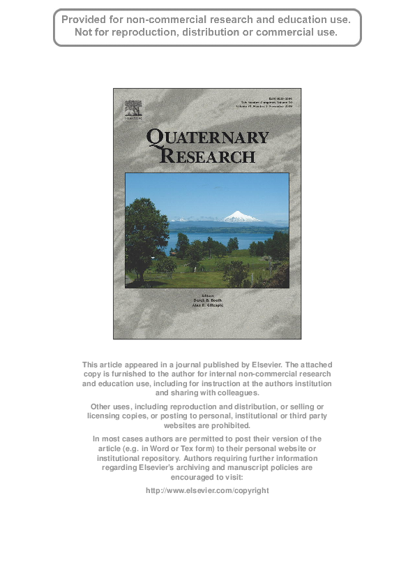 (PDF) Paleoclimate reconstruction in the Levant region from the ...