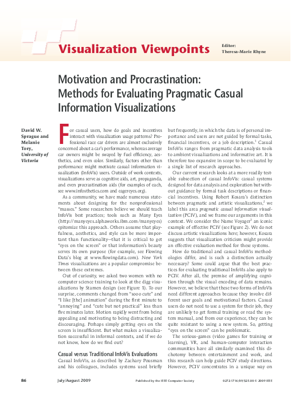(PDF) Motivation and procrastination: methods for evaluating pragmatic ...