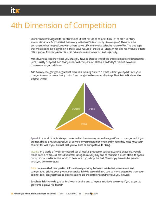 (PDF) The 4th Dimension of Competition
