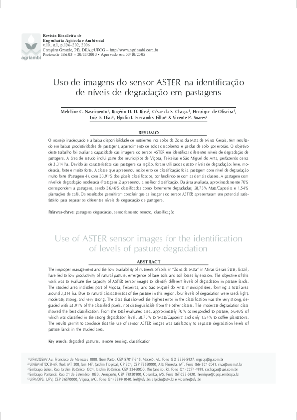 (PDF) Uso de imagens do sensor ASTER na identificação de níveis de ...