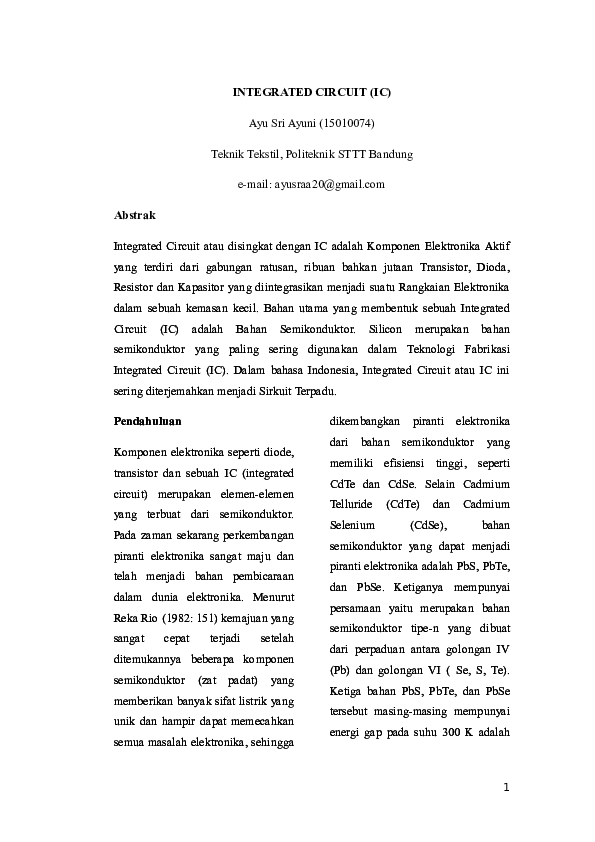 Doc Integrated Circuit Ic