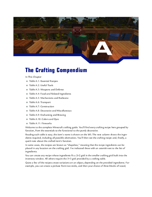 Minecraft Crafting Table Grid