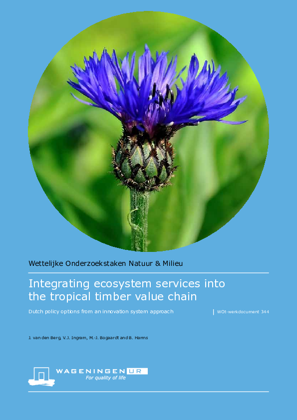 (PDF) Integrating ecosystem services into the tropical timber value ...
