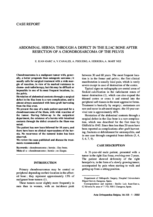 (PDF) Abdominal hernia through a defect in the iliac bone after ...
