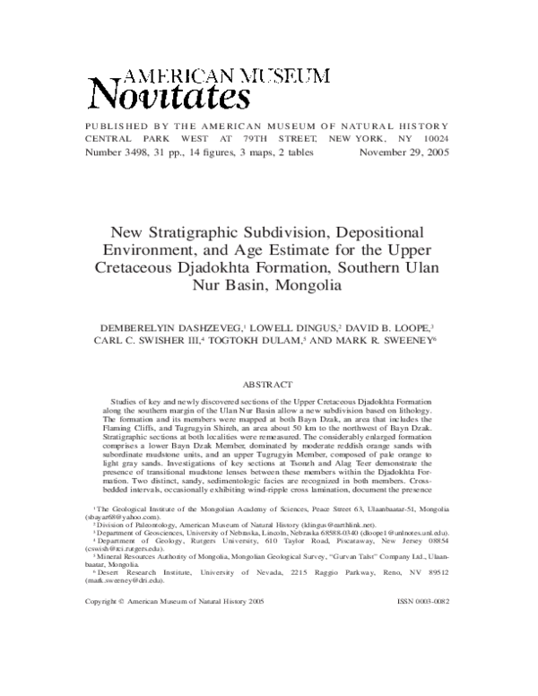 (PDF) New Stratigraphic Subdivision, Depositional Environment, and Age ...