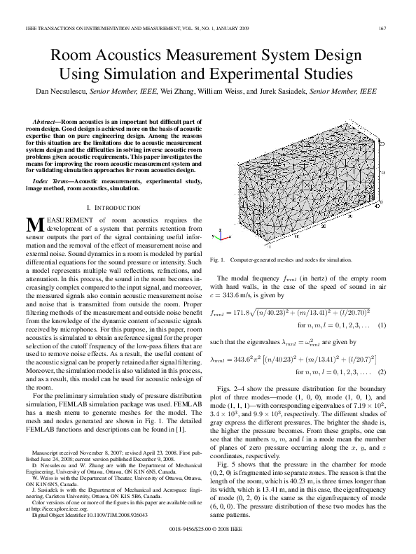 Room Acoustics Measurement System Design Using Simulation and ...