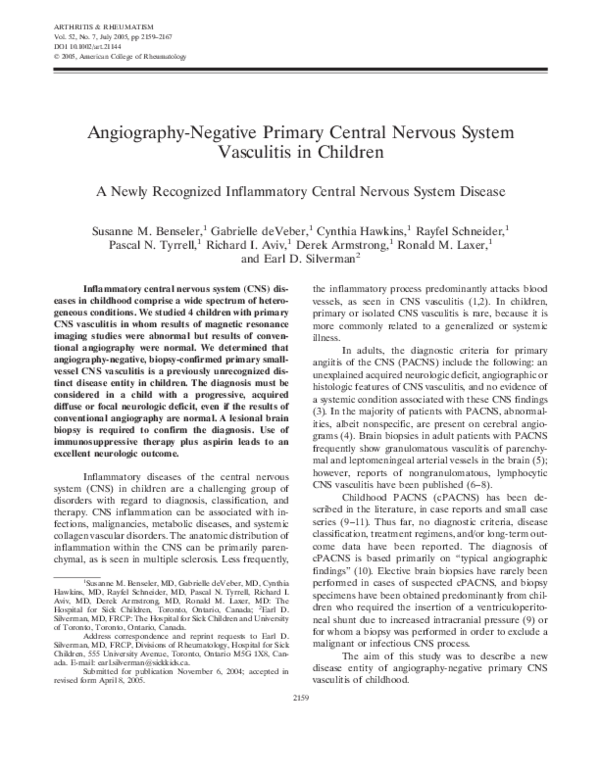 (PDF) Angiography-Negative Primary Central Nervous System Vasculitis