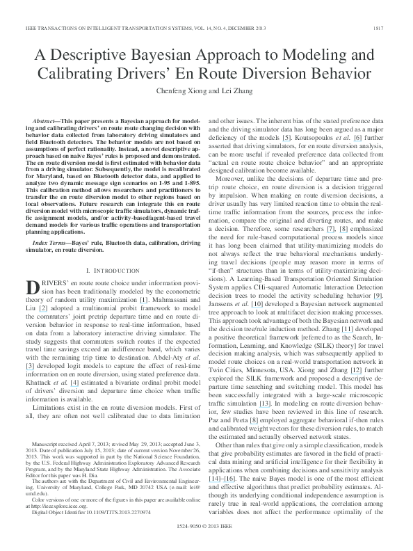 Pdf A Descriptive Bayesian Approach To Modeling And Calibrating
