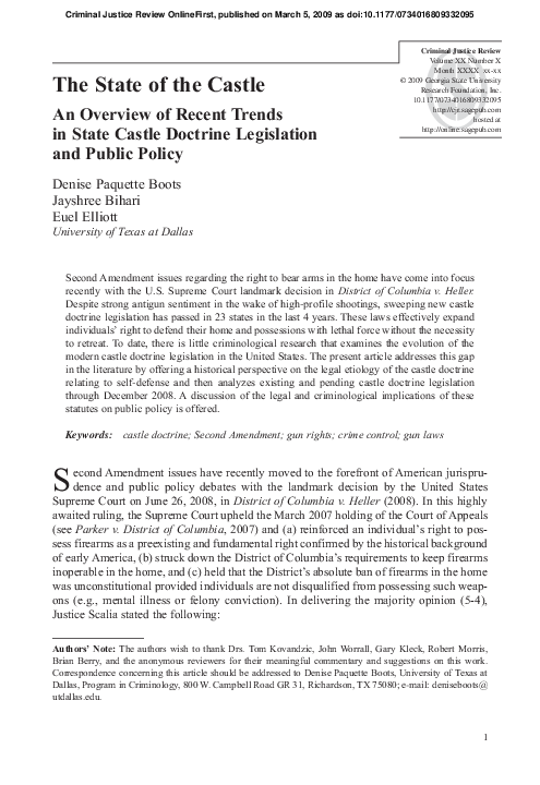 (PDF) The State of the Castle: An Overview of Recent Trends in State ...