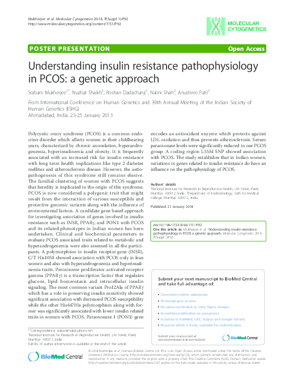 (PDF) Understanding insulin resistance pathophysiology in PCOS: a ...