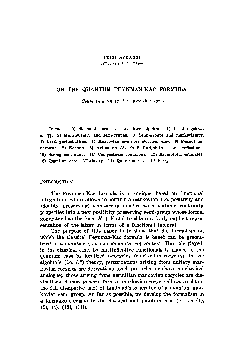 (PDF) On the quantum Feynman-Kac formula