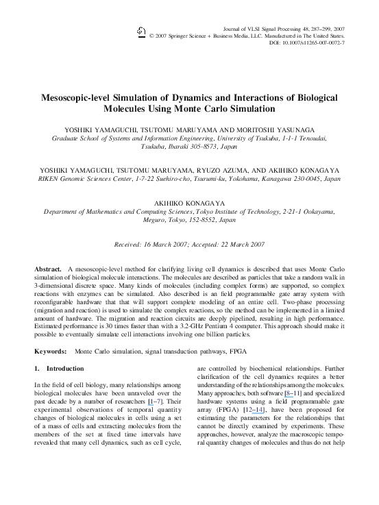 (PDF) Mesoscopic-level Simulation of Dynamics and Interactions of ...
