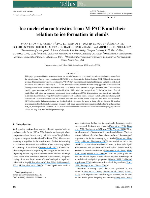 (PDF) Ice nuclei characteristics from M-PACE and their relation to ice ...