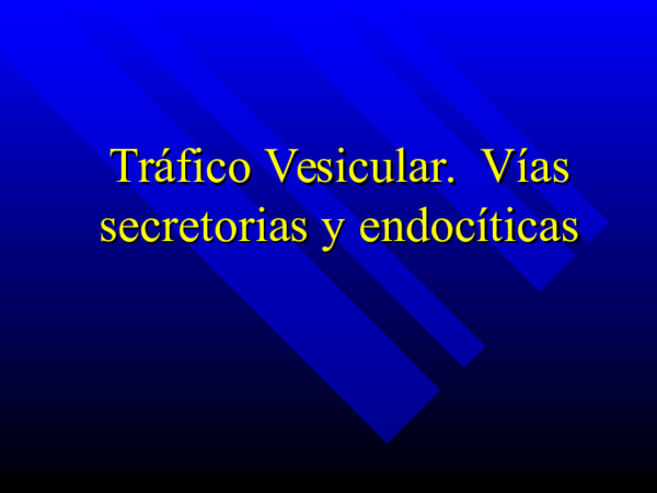 (PPT) TEMA 6 Trafico Vesicular Vias Secretorias y Endociticas
