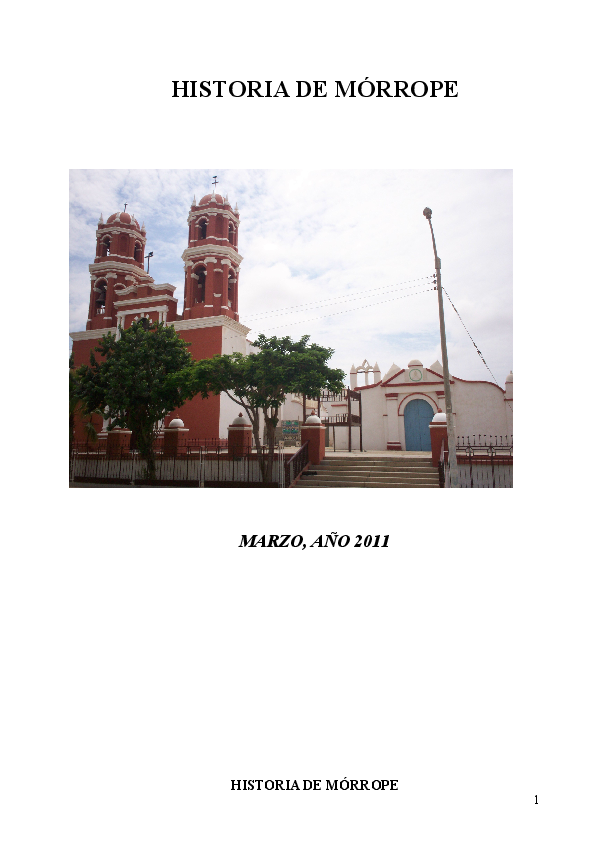 (DOC) HISTORIA DE MÓRROPE HISTORIA DE MÓRROPE