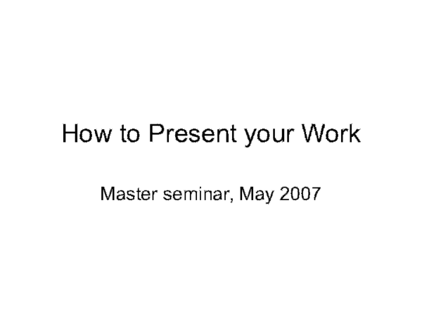 (PPT) How to present your work content and layout style