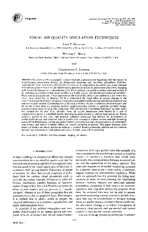 (PDF) Visual air quality simulation techniques