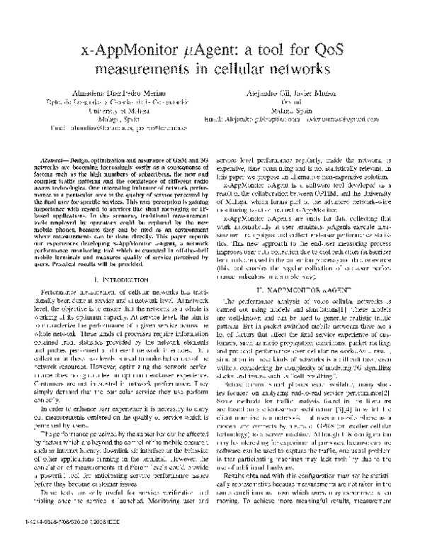 (PDF) x-AppMonitor μAgent: a tool for QoS measurements in cellular networks