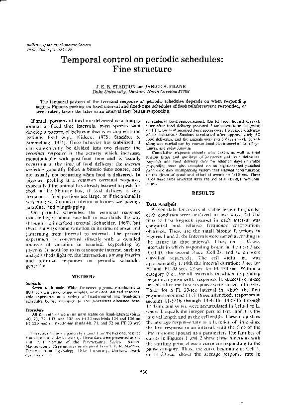 (PDF) Temporal control on periodic schedules: Fine structure