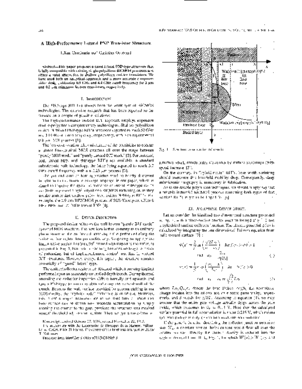 (PDF) A high-performance lateral PNP transistor structure