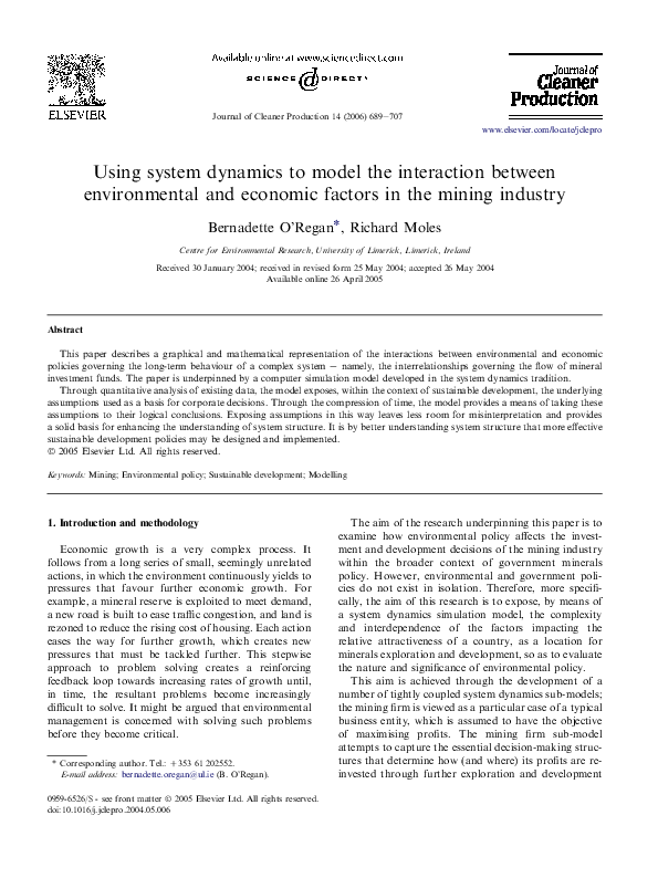 Pdf Using System Dynamics To Model The Interaction Between