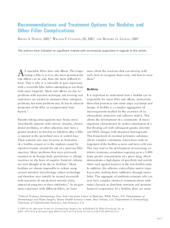 (PDF) Recommendations and Treatment Options for Nodules and Other ...