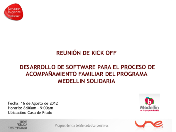 (PPT) Ejemplo Kick Off meeting - Medellin Solidaria