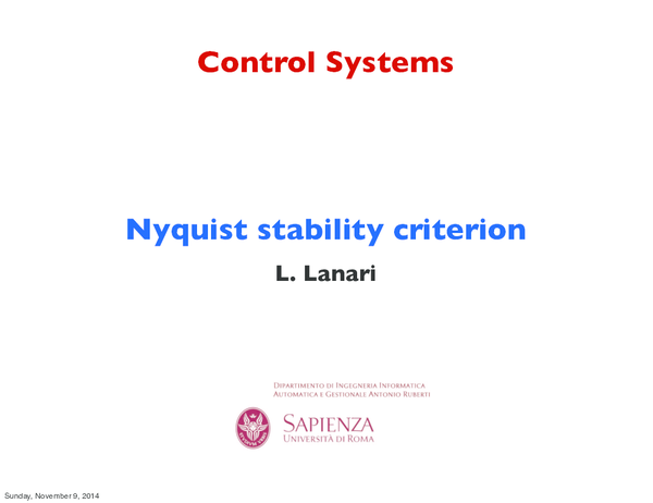 (PDF) Nyquist stability criterion