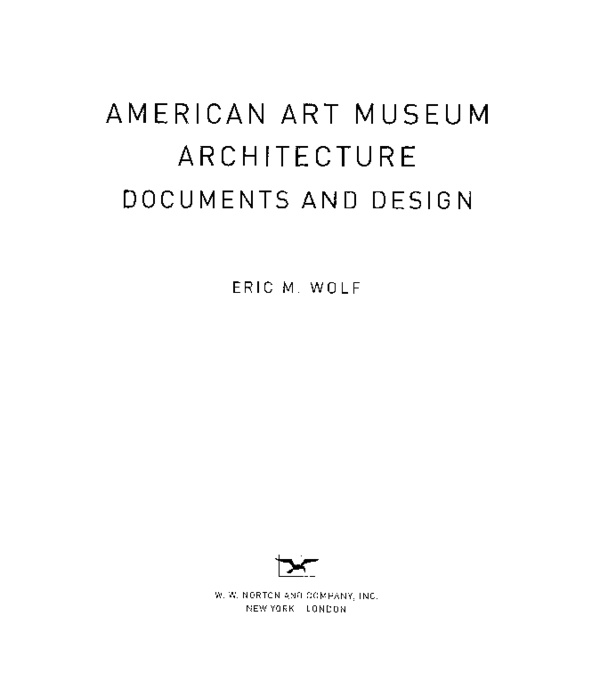 (PDF) American Art Museum Architecture: Documents and Design
