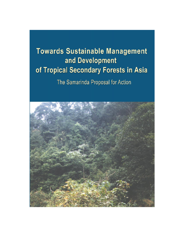 (PDF) Towards sustainable management and development of tropical ...
