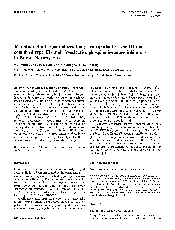 (PDF) Inhibition of allergen-induced lung eosinophilia by type-III and ...