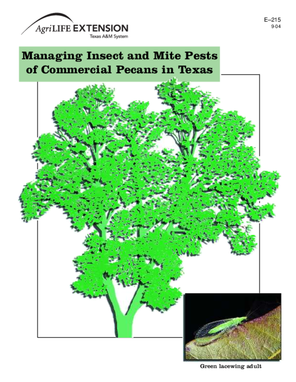 (PDF) Managing insect and mite pests of commercial pecans in Texas