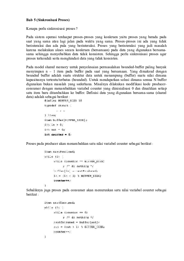Bab 5 (Sinkronisasi Proses