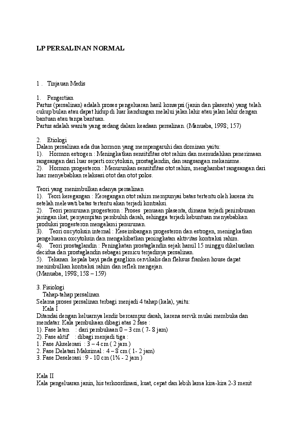 (DOC) LP PERSALINAN NORMAL